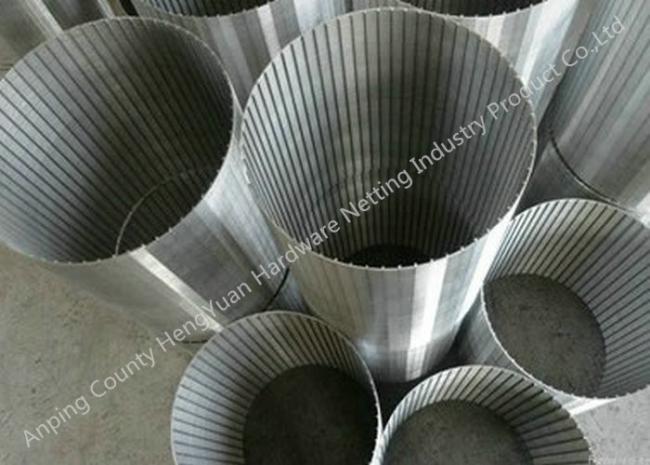 Stainless steel wedge wire screen pipe showing vee wire construction