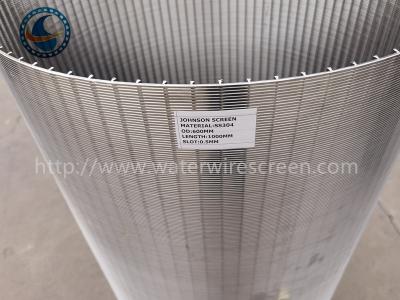 Pantalla de Johnson Wire Wrapped Continuous Slot con 0.5m m Gap