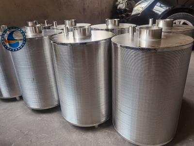 China Slotted Cylindrical Wedge Wire Filter Basket Strainer 316l Stainless Steel for sale