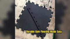 Durable SBR Interlock Rubber Tiles for Gym Flooring
