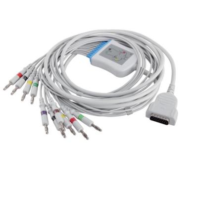 China GE Marqutte EKG Cable And Leadwires IEC 4.0Banana Connector MAC500 MAC600 2104727-001 for sale