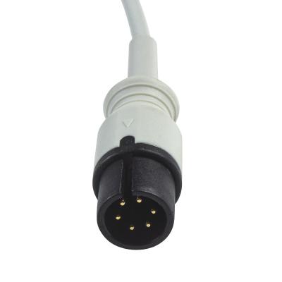 China AAMI 6Pin ECG Cable And Leadwires 3 Lead IEC Clip Connector ECG Cable for sale