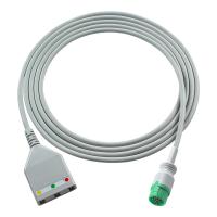 China Kontron ECG Trunk Cable LLstyle 3lead Cable 1.30M for sale