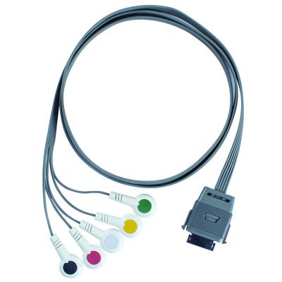 China TPU Edan 5Lead ECG Holter Cable IEC Snap Shelf Life 24 months for Biomedical Instrument for sale