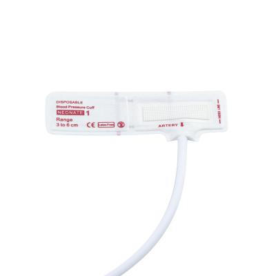China Disposable Neonate NIBP Cuff Single Tube Size 1 3-6cm Latex-free  Sterile for sale