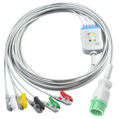 China 5 Cavo ECG a connessione diretta TPU a piombo Compatibile con Comen for sale