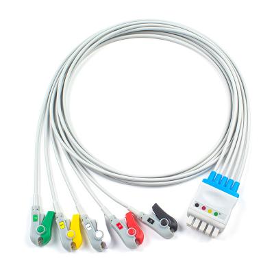 China GE-Streepje 2500 van Gezondheidszorgmarquette ECG Leadwires 412681-001 GE Zonne 8000 de Klem van 5 Loodcei for sale