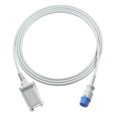 China Schiller ODM Bruker SpO2 Sensor Cable SpO2 Adapter Cable 10Pin to DB9 connector for sale