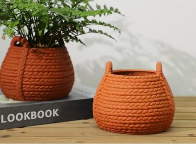 Cina Piccole pentole di terracotta da 6 pollici per piante d'interno in vendita