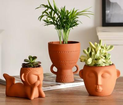 China Afwasmachine Veilig Kleine Terracotta Plant Potten Hittebestendige for sale
