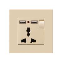 China Melamine Charging Light Switch Panel 13A 16A USB Type C Multi Hole Socket for sale