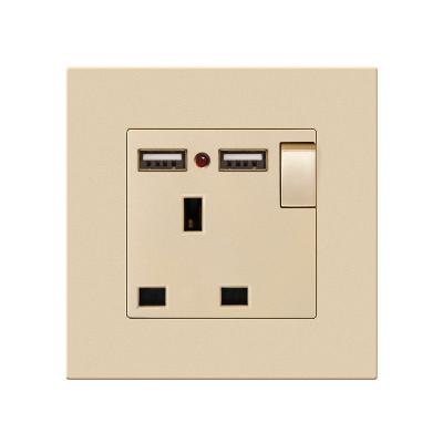 China Melamine oplaadlamp schakelpaneel 13A 16A USB Type C Multi Hole Socket Te koop