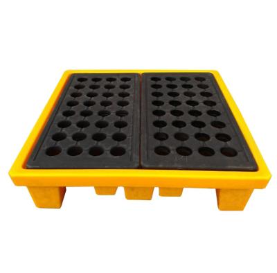 China ZOYET High Density Poly 4 Drum Spill Containment Pallets Leak Proof For Drum Tank for sale