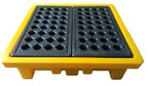 China ZOYET Leak Proof 4 Drum Spill Containment Pallet Spill Platform For Drum Storage for sale
