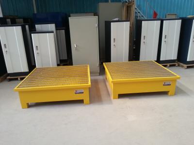 China ZOYET Steel Drum Spill Containment Pallets , Spill Containment Platform Yellow for sale