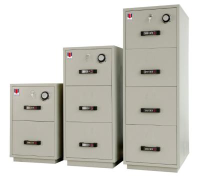 China Steel Fireproof Waterproof File Cabinet Two Drawer Lockable 2 Hours Fire Rating for sale