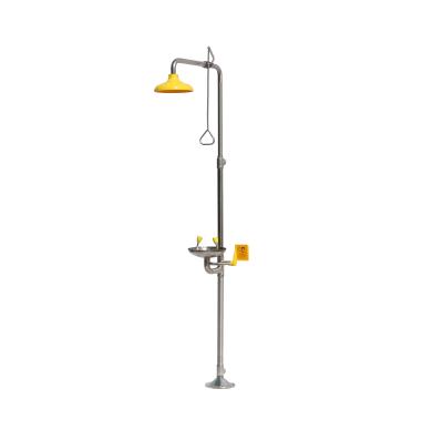 China Wall Mounted Compound Emergency Eyewash Shower Station Stainless Steel for sale