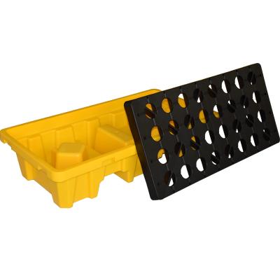 China ZOYET Polyethylene 2 Drum Spill Containment Pallet For Transship Chemical Barrels / Fuel for sale