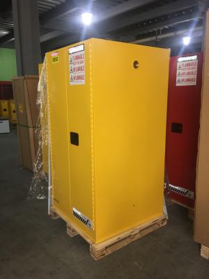 China Yellow Industrial Safety Cabinets With Double Lock 60 Gallon Capacity for sale