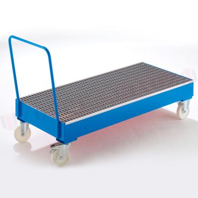 China ZOYET Steel Pallet Spill Containment Drum Platform For Multi Drums Storing Trolley for sale