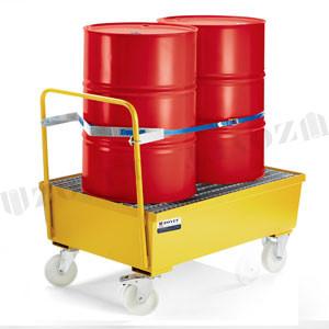 China Mobile 100mm height drum spill containment sump tray for 60 / 200 L drums for sale