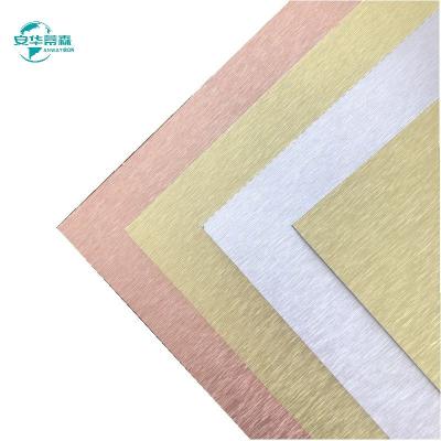 China Brushed ACP Aluminum Composite Panel with Class A2 Fire Rating Easy to Clean and Maintain Brushed Surface Finish for sale