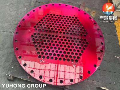 中国 ASME SA266 TP304 ​​高圧チューブシート、外径870 mm、発電所コンデンサー用 販売のため