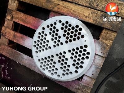 China Stainless Steel Tube Sheet ASME SA240 SS304 For Heat Exchanger 100% Penetrant Testing for sale