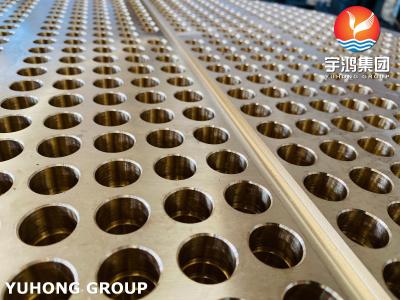 China ​​Biofouling-Resistant ASME SB171 C71500 Tube Sheet, UT Tested for Desalination Condensers for sale