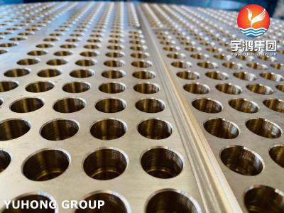 China ​​Biofouling-Resistant ASME SB171 C71500 Tube Sheet, UT Tested for Desalination Condensers for sale