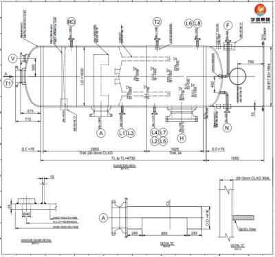 China Custom Pressure Vessel For Insterstage KO Drum Capacity IBC 2018 ASCE 7 NACE MR 103 Standards for sale