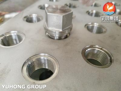 China ASTM A240 SS304/304L Shell And Tube Heat Exchanger Tube Sheet Square Type for sale