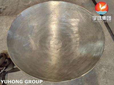 China Semi-Elliptical Pressure Vessel Head ASTM A516 GR. 70 Carbon Steel ASTM B171 C71500 Cu-Ni Clad 2:1 for sale