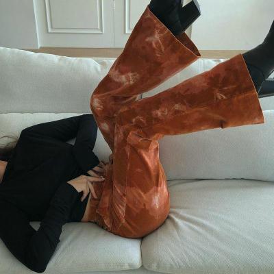 China De Toevallige Broek van de zomerdames, Hoge Rechte het Beenbroeken van Waisted Te koop