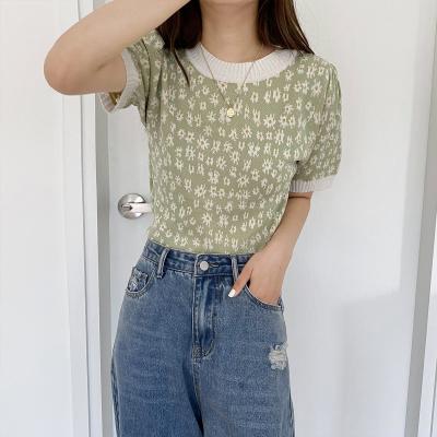 Cina Le scrollate di spalle svuotano le donne del filato tricottano il maglione, breve manica tricottano il maglione in vendita