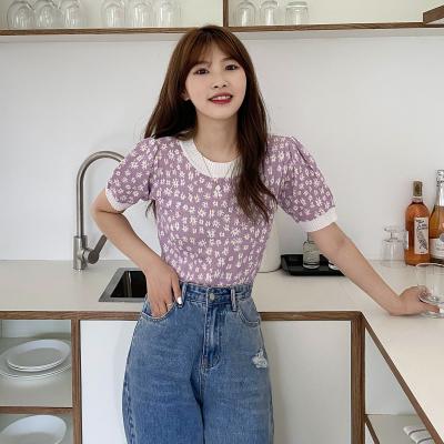 Cina Le scrollate di spalle svuotano le donne del filato tricottano il maglione, breve manica tricottano il maglione in vendita
