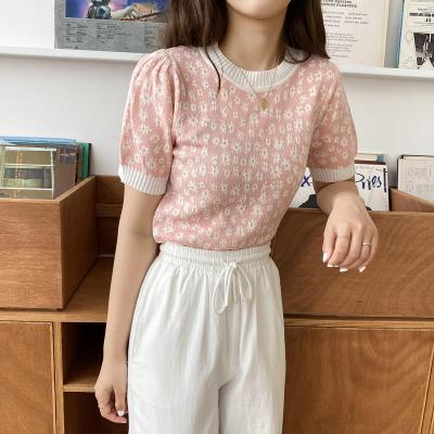 Cina Le scrollate di spalle svuotano le donne del filato tricottano il maglione, breve manica tricottano il maglione in vendita