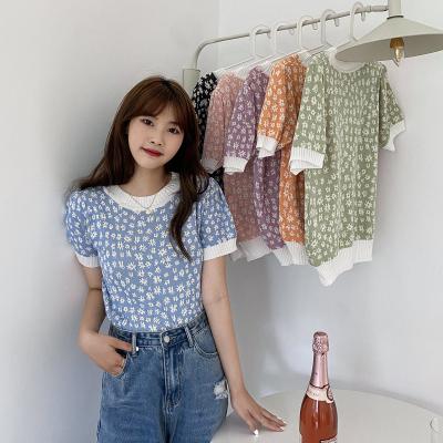 Cina Le scrollate di spalle svuotano le donne del filato tricottano il maglione, breve manica tricottano il maglione in vendita
