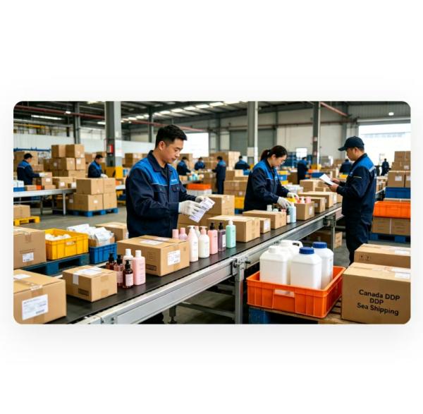 Quality Sea Freight Shipping To Canada DDP Service For Cosmetics / Liquids / Powders / Chemicals for sale