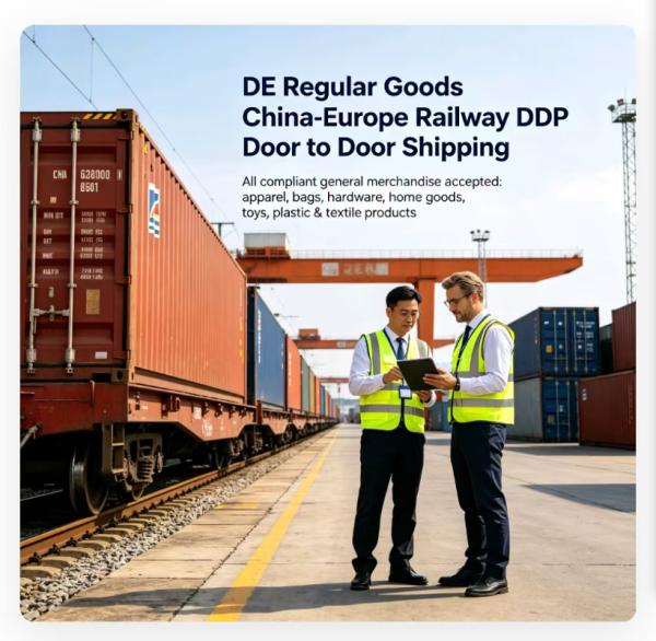 Quality Regular Goods DDP Door To Door Shipping China To Europe Railway Transport Service for sale