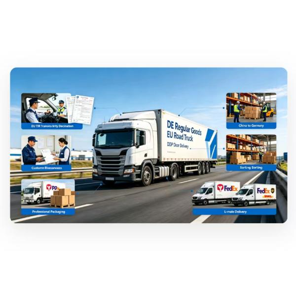 Quality DDP Shipping to EU Door Delivery Service Truck transport For Regular Goods for sale