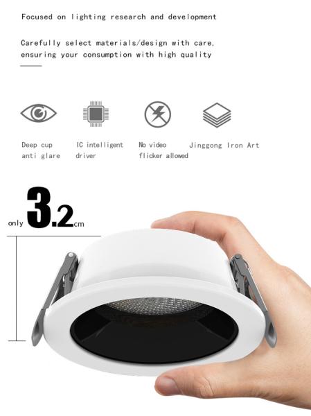 Quality White LED Spot Light 7W Dimmable LED Spotlight Anti Glare For Hotel / Commercial for sale