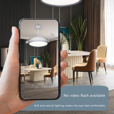 China 96W 500mm Ceiling Fan Super Silent Bedroom 42 Inch White Ceiling Fan With Light for sale