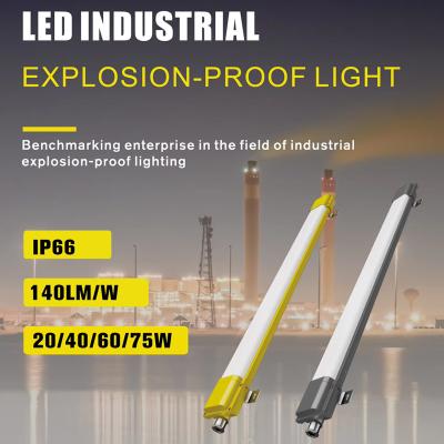 China Explosion Proof Linear LED Light Fixture 20W 40W 60W 75W For Industrial Factory Place for sale