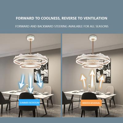 China Classic Minimalist Round LED Ceiling Light Fan 240W 600mm Leafless Ceiling Fan for sale