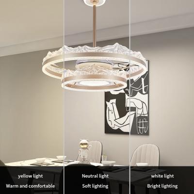 China Classic Minimalist Round LED Ceiling Light Fan 240W 600mm Leafless Ceiling Fan for sale