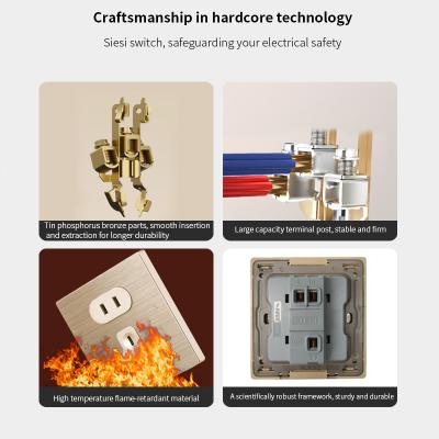 Китай V6 Luxury UK EU 1/2/3/4 клавишный выключатель включения/выключения, кнопка звонка, водонагреватель, кондиционер, настенный выключатель света, розетка продается