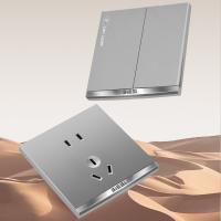 China 16A V9 Wall Switch Socket , LKI Automatic Transfer Switching Push Button For Office Commercial for sale