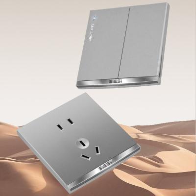 China 16A V9 Wall Switch Socket , LKI Automatic Transfer Switching Push Button For Office Commercial for sale