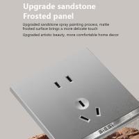 China 16A V9 Wall Switch Socket , LKI Automatic Transfer Switching Push Button For Office Commercial for sale